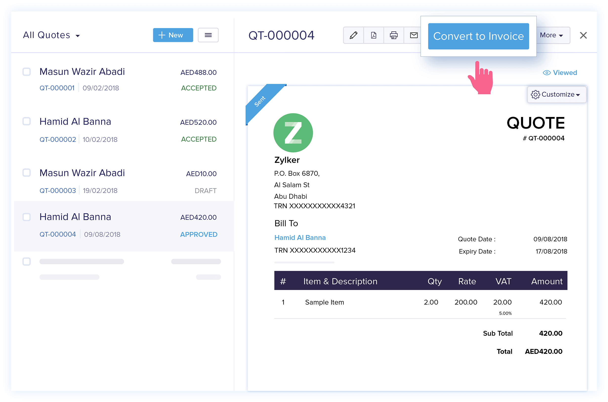 Quote & Invoice Software | Online Invoicing & Estimating App - Zoho Books