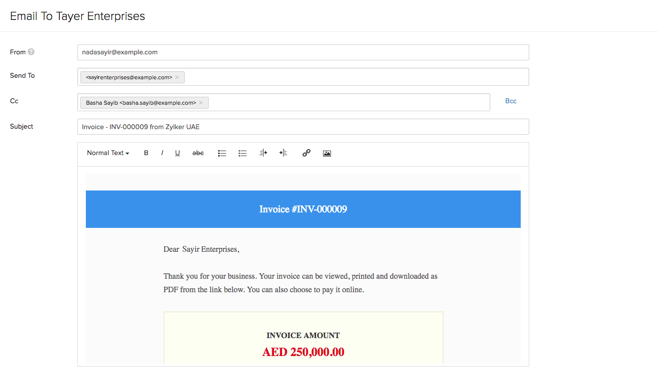 Invoices | User Guide | Zoho Books
