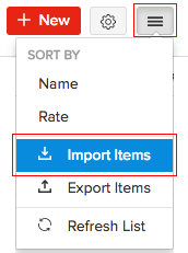Items | User Guide | Zoho Books