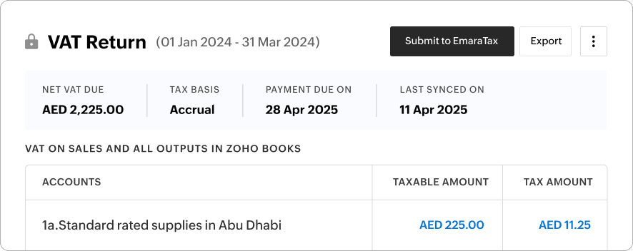 Directly File VAT Returns Using Zoho Books