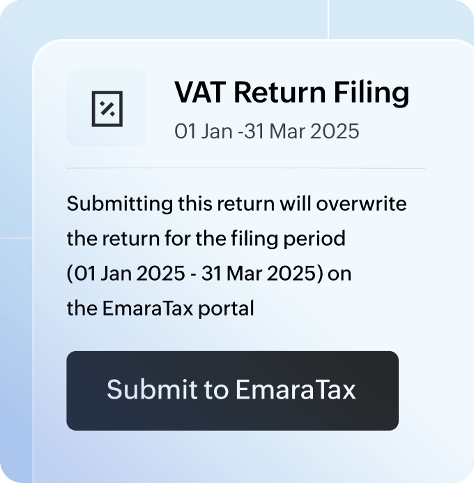 Directly File VAT Returns Using Zoho Books