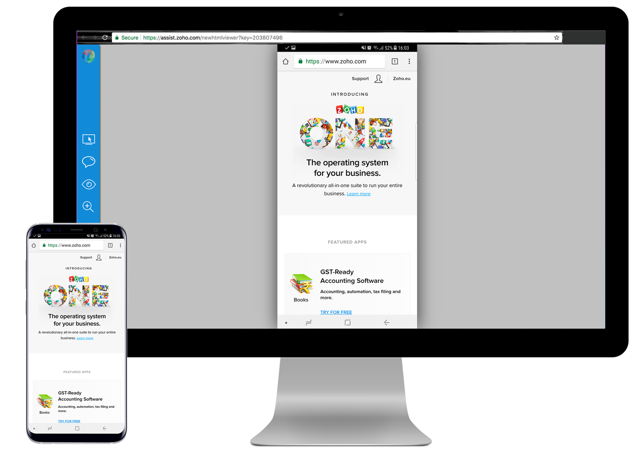 Support mobile devices remotely | Zoho Assist
