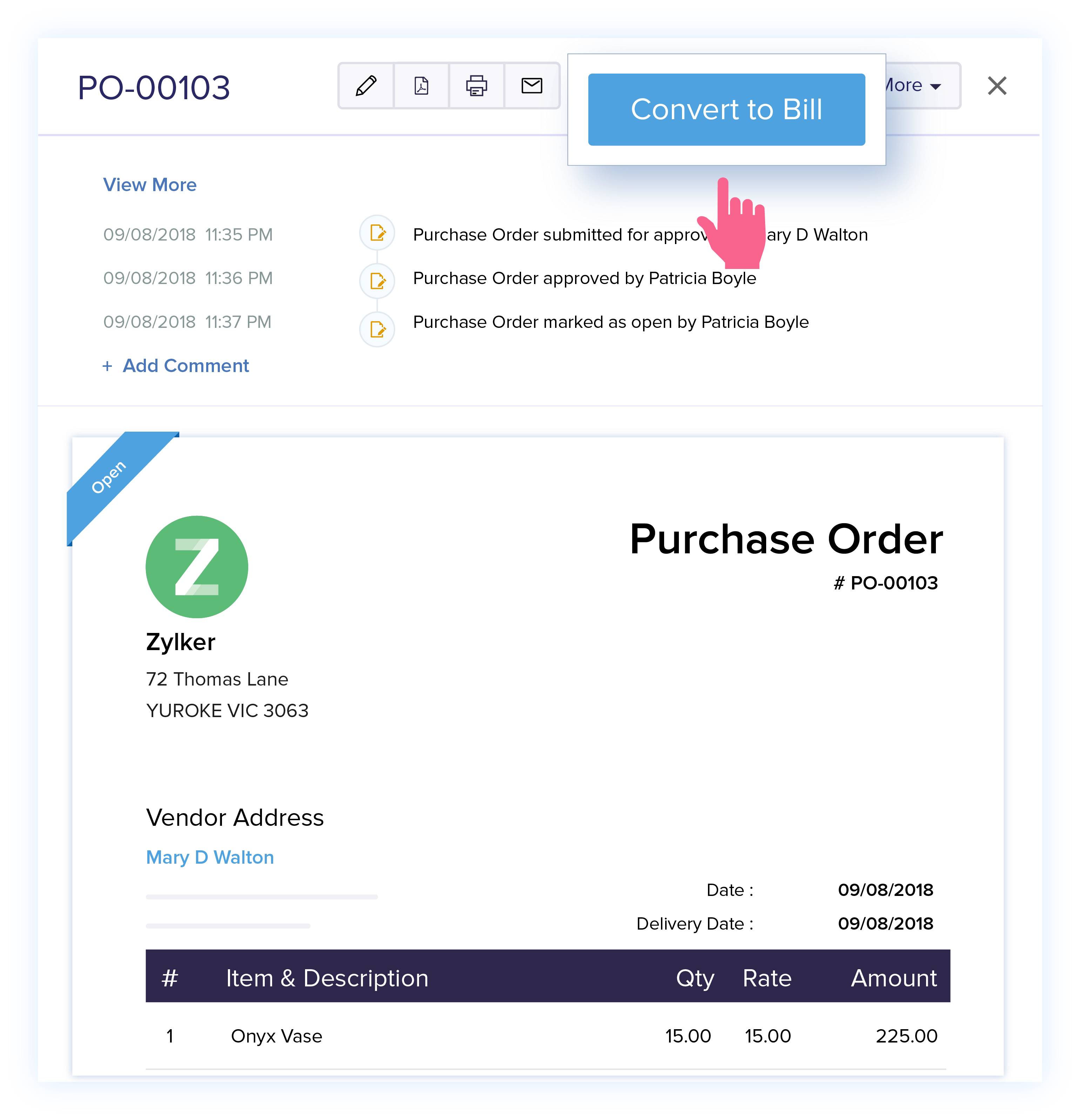 Purchase Order Software | Online Purchase Order Management - Zoho Books