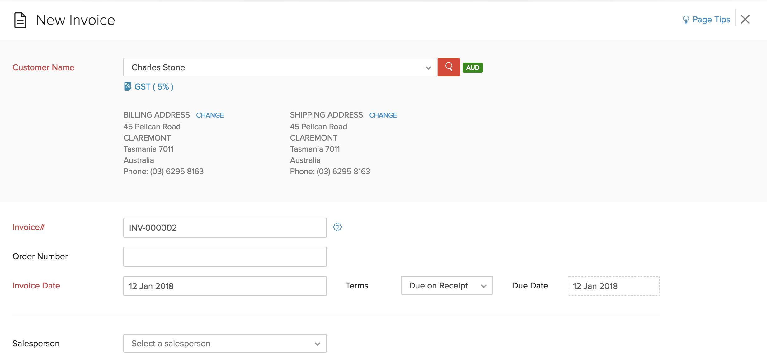 Invoice Creation, Import and Customization | Help - Zoho Invoice