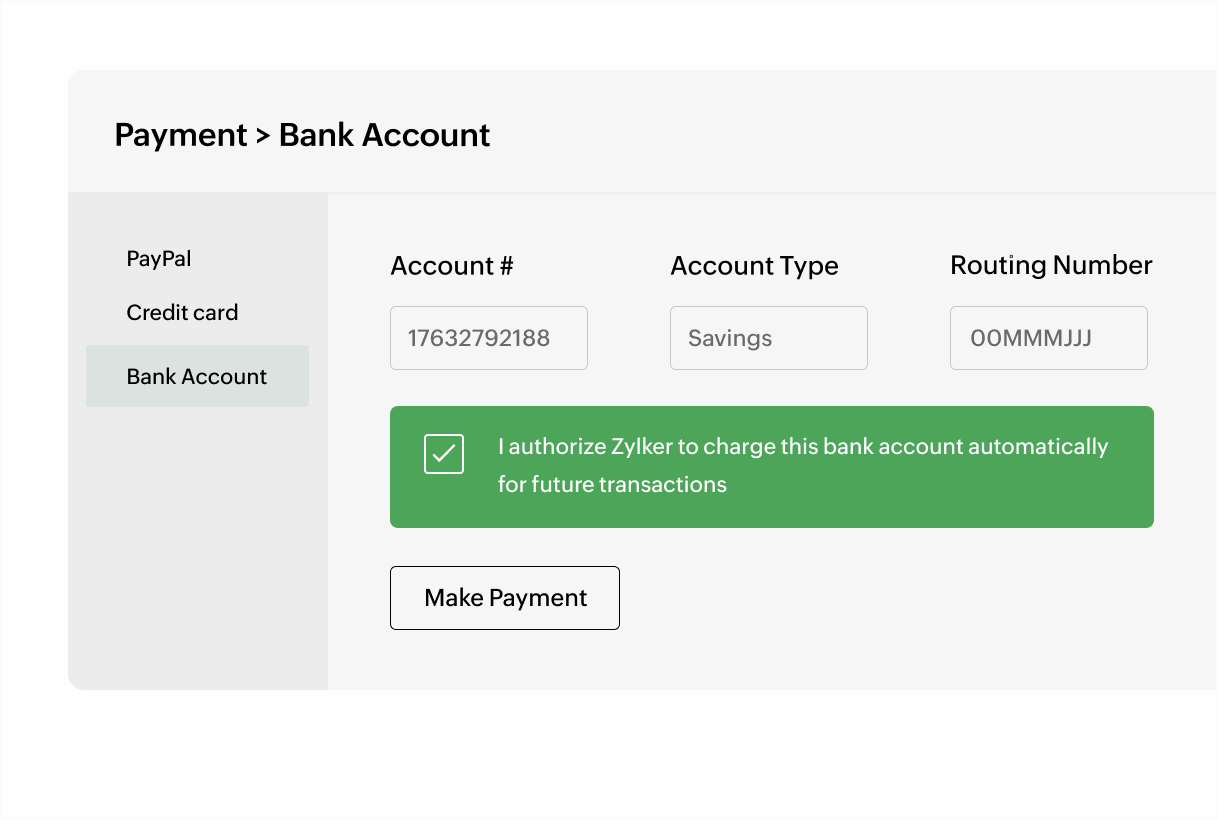 Instant ACH payment processing & acceptance | Zoho Billing