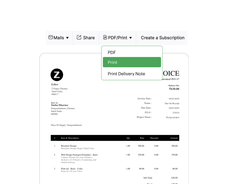 E-invoicing software | GST e-invoicing system | Zoho Billing