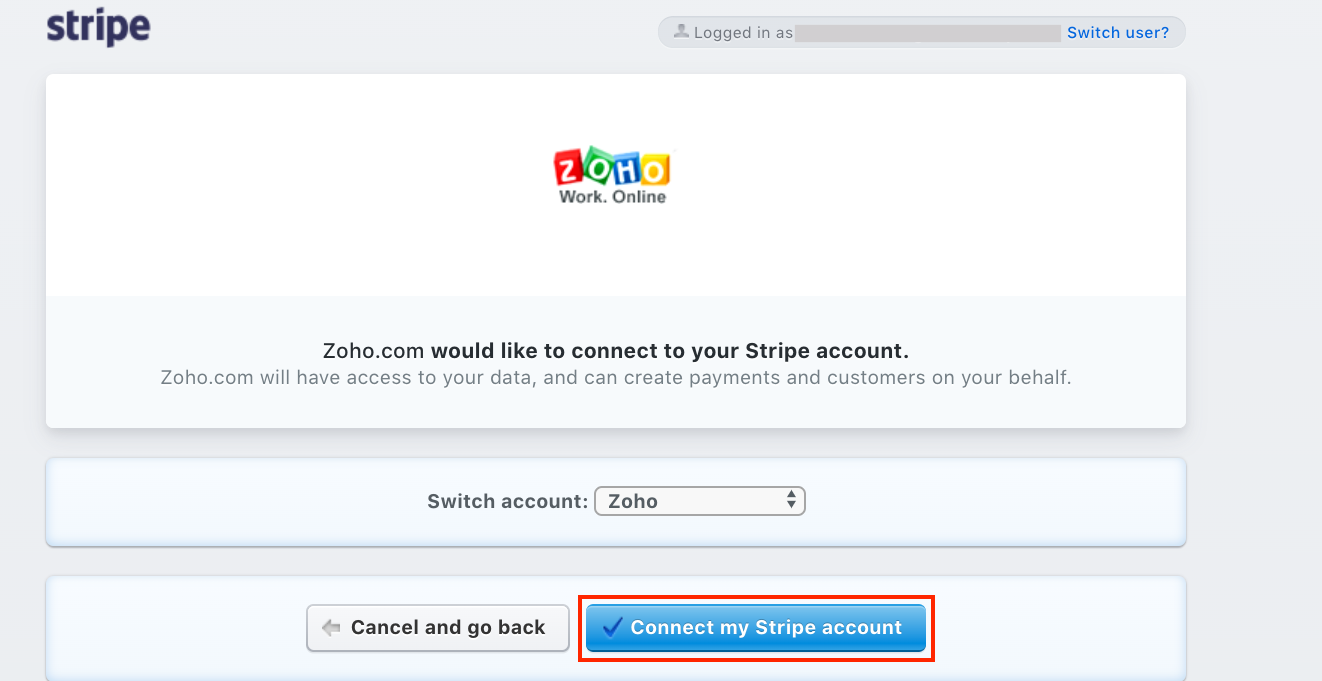 Stripe | Help | Zoho Billing