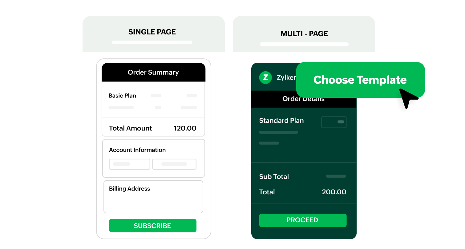 Secure, easy checkouts: Hosted payment pages | Zoho Billing