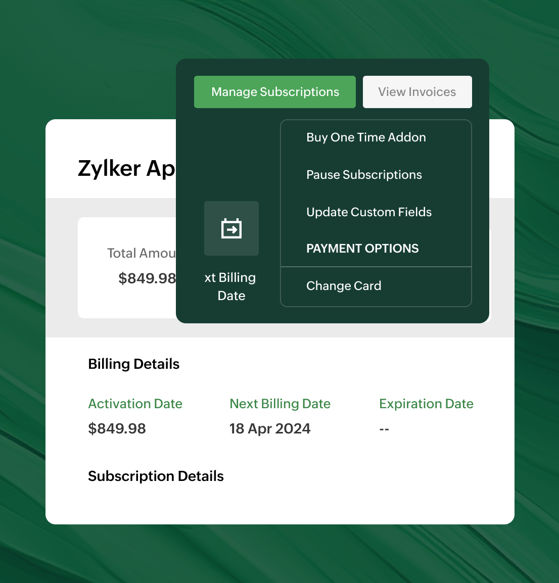Membership management software | Zoho Billing
