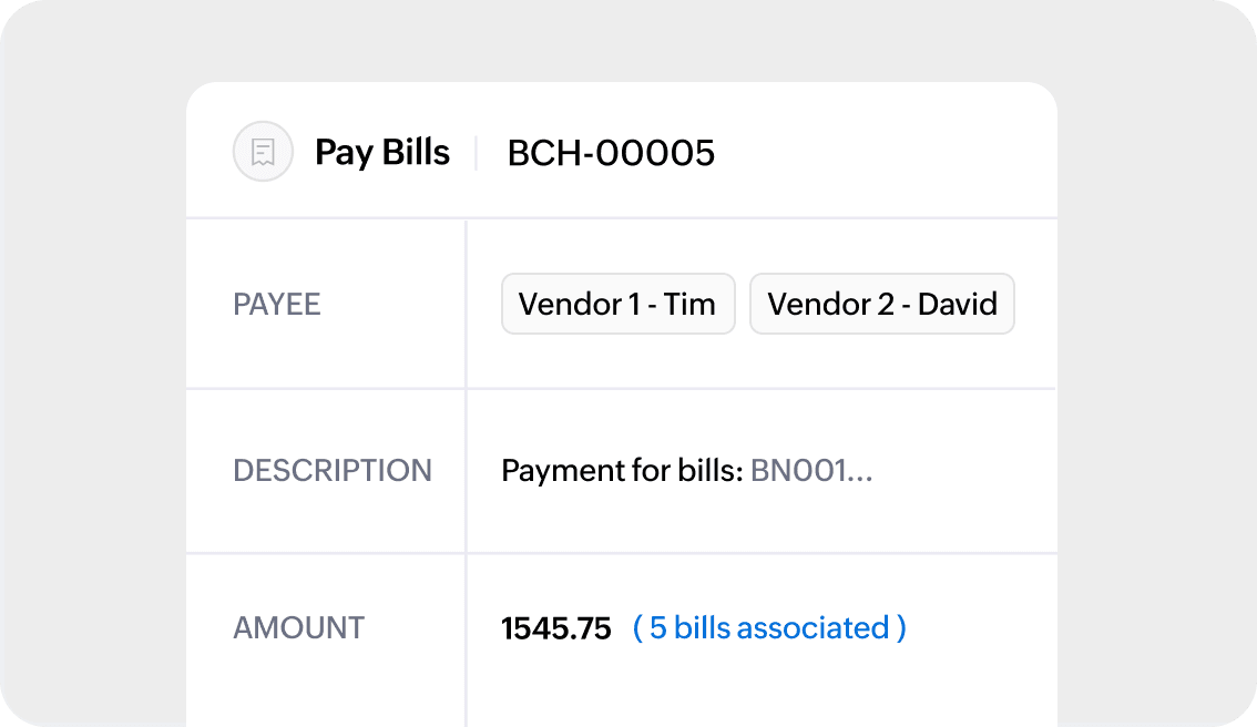 Streamline your account payables | Zoho Books