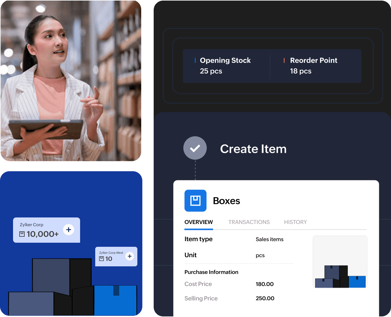 Manage items and inventory | Accounting Software | Zoho Books