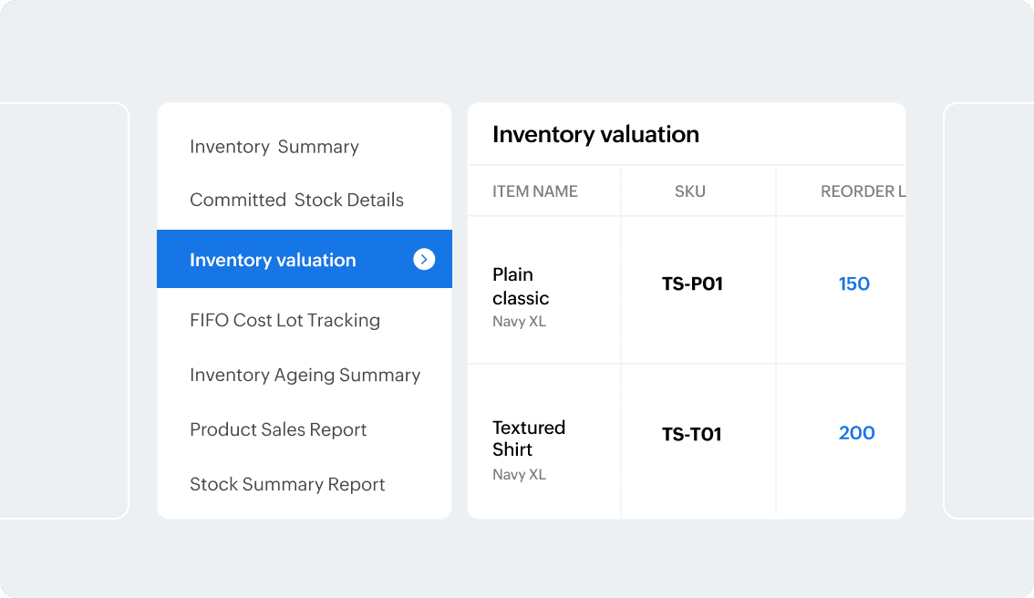 Manage items and inventory | Accounting Software | Zoho Books