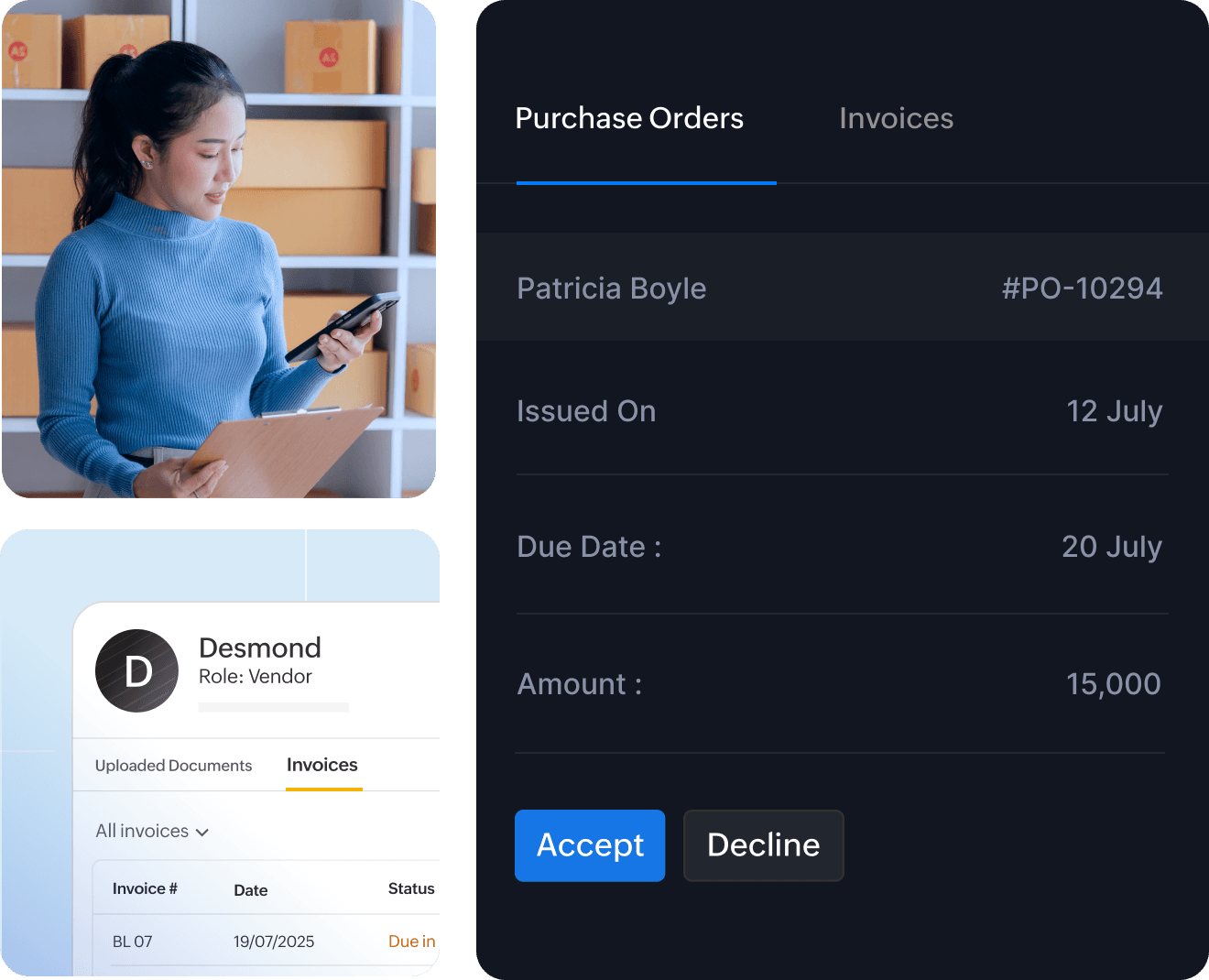 Vendor portal | Supplier Management & Collaboration | Zoho Books
