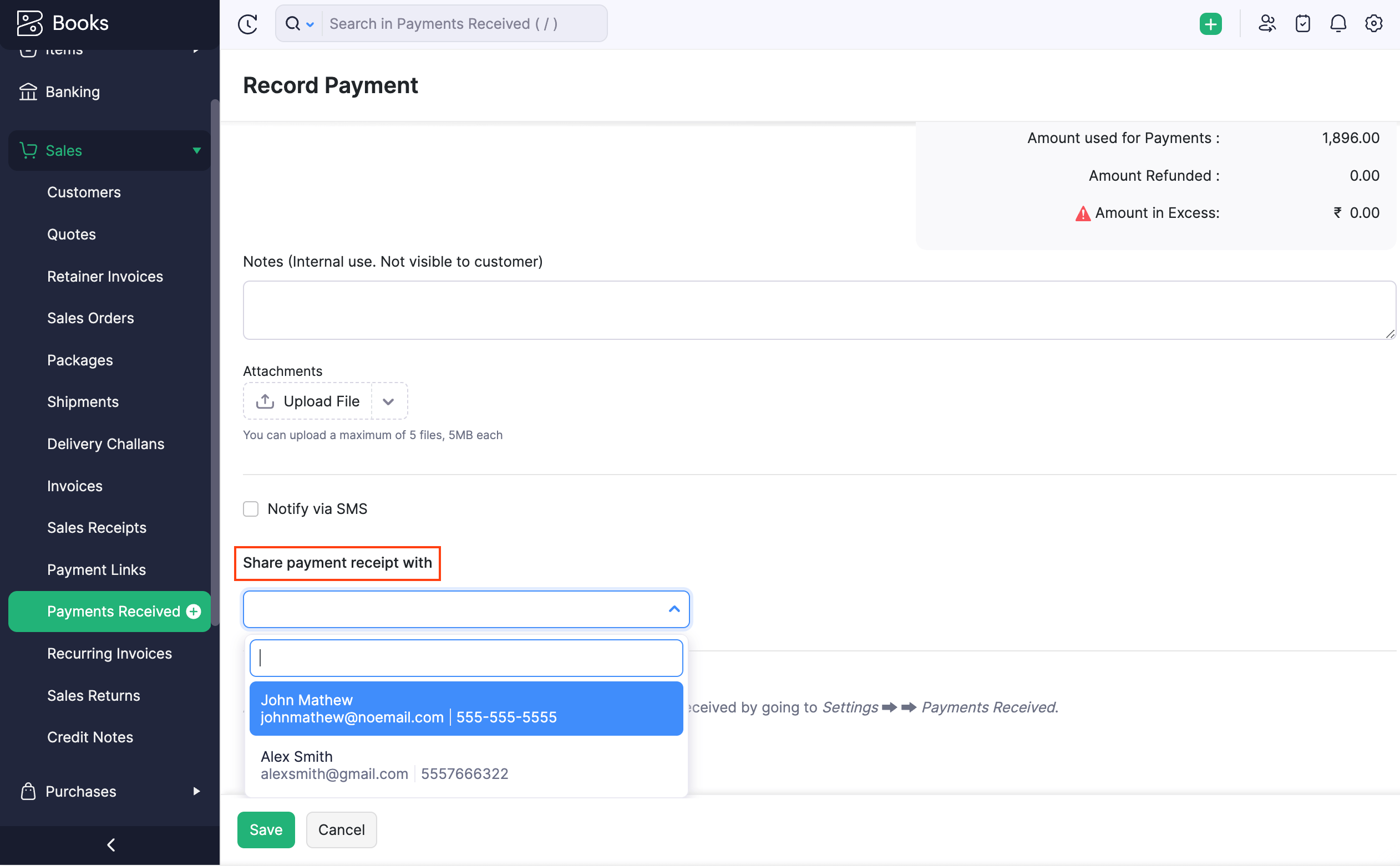 WhatsApp - Zoho Books Integration | Help | Zoho Books