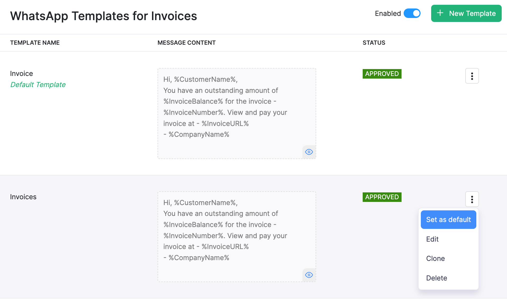 WhatsApp - Zoho Books Integration | Help | Zoho Books