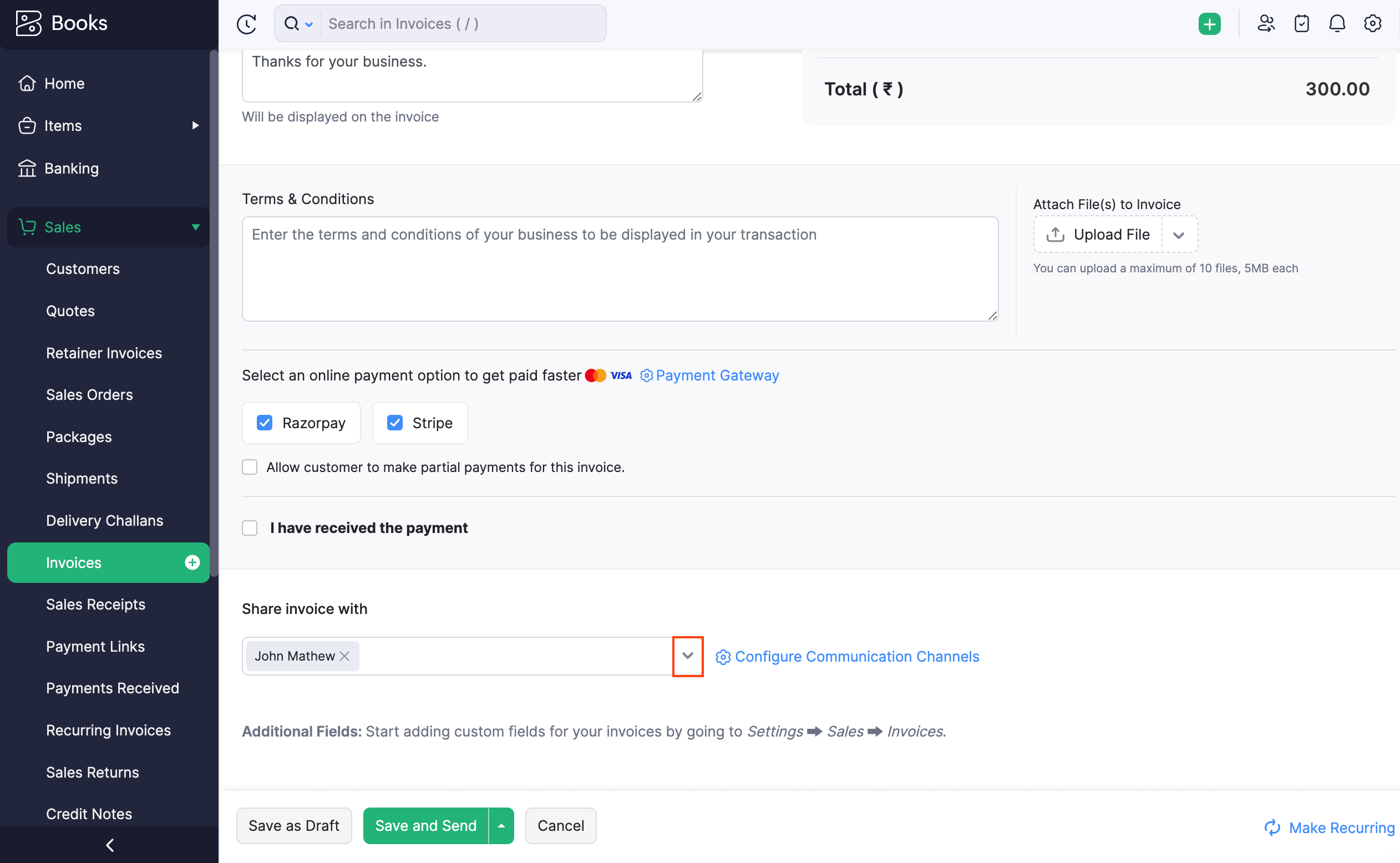 WhatsApp - Zoho Books Integration | Help | Zoho Books