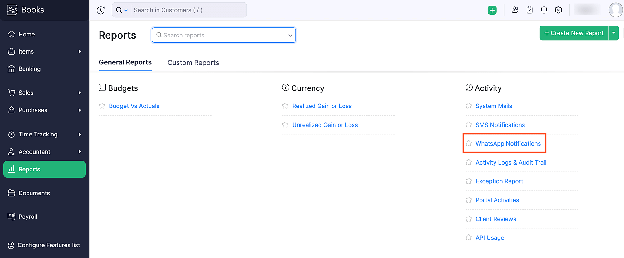 WhatsApp - Zoho Books Integration | Help | Zoho Books