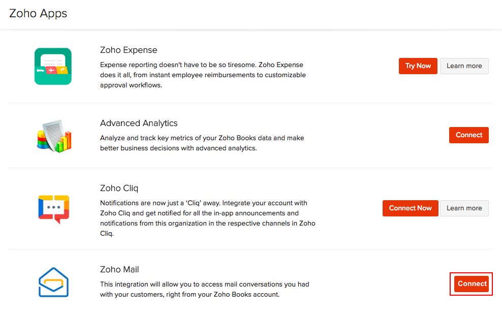 Zoho Books - Zoho Mail Integration | User Guide | Zoho Books Zoho Books - Zoho Mail Integration | User Guide | Zoho Books