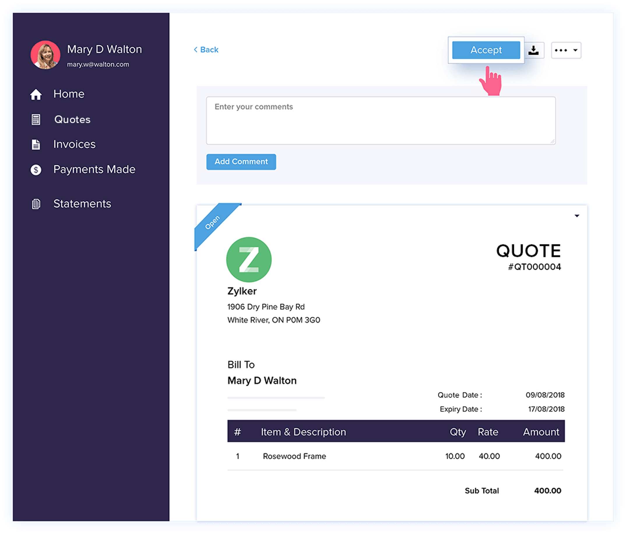 Quote & Invoice Software | Online Invoicing & Estimating App - Zoho Books