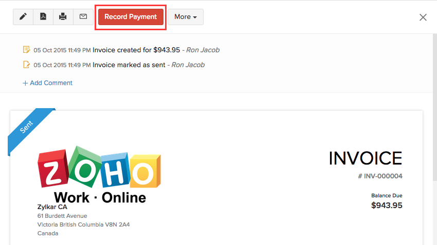 Invoices|Help document