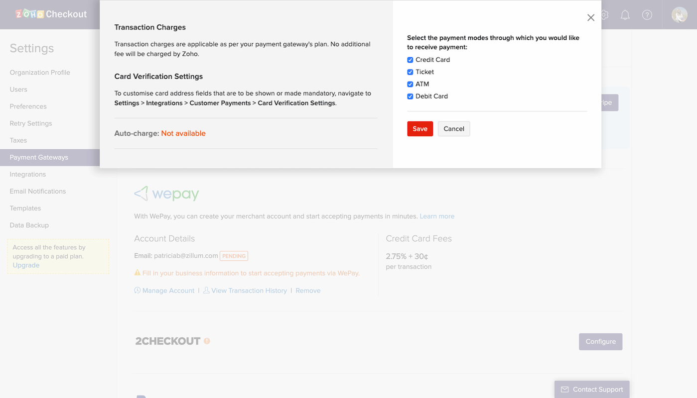 Zoho Checkout - Mercado Pago | Integration