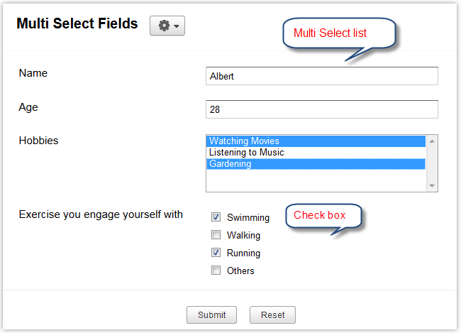Configuring a multi select field | Help - Zoho Creator Configuring a multi select field | Help - Zoho Creator