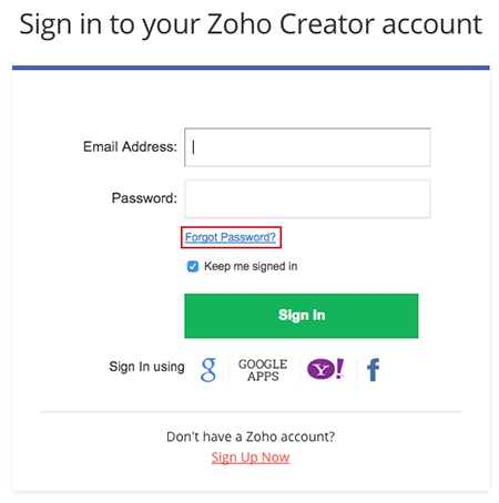 Zoho Creator: Sign in to Zoho Creator, Log in to zoho creator