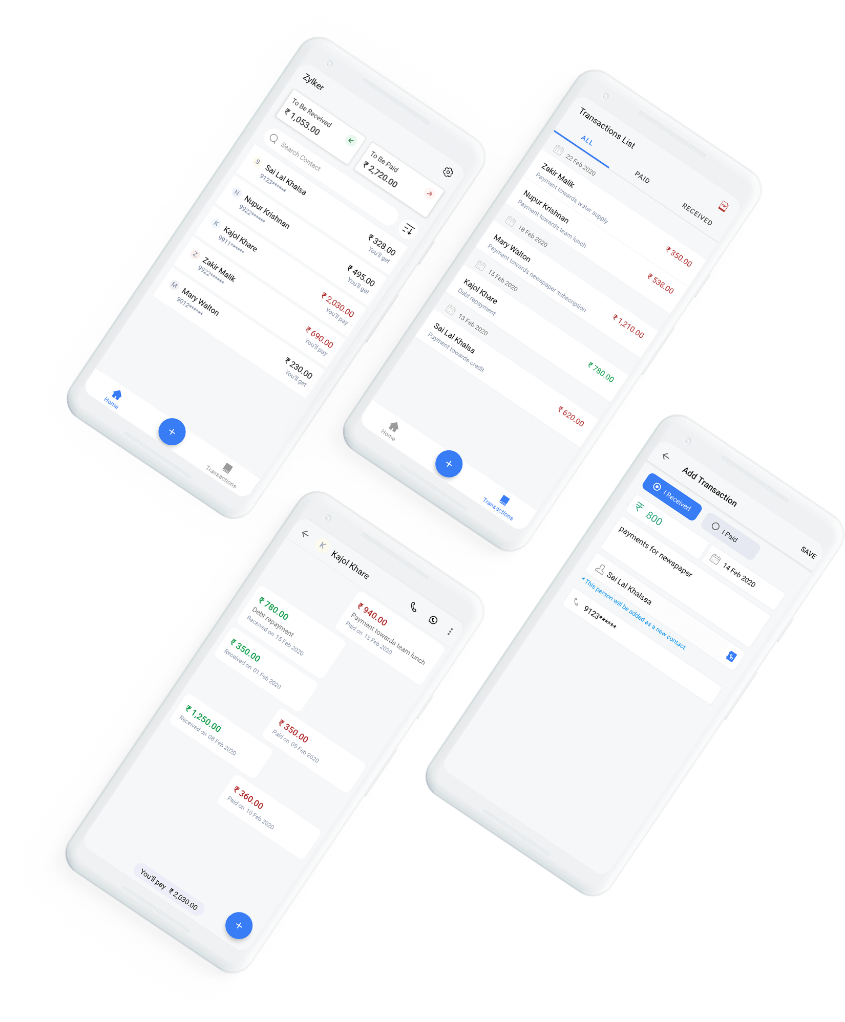 Cash Book Ledger App | Udhar Bahi Khata Book - Zoho Daybook