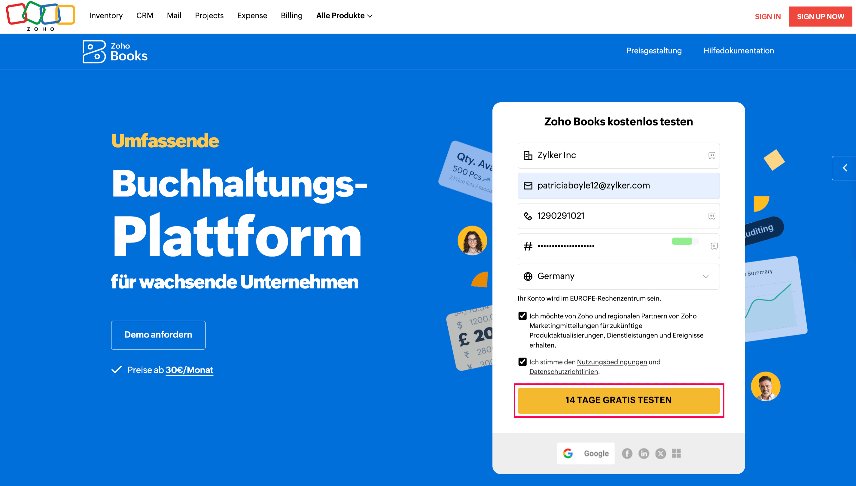 Access Zoho Books | Help | Zoho Books