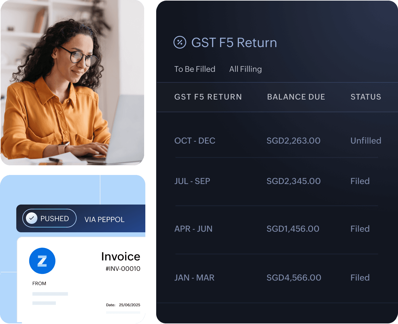 Enhance GST management with Zoho Books accounting software.