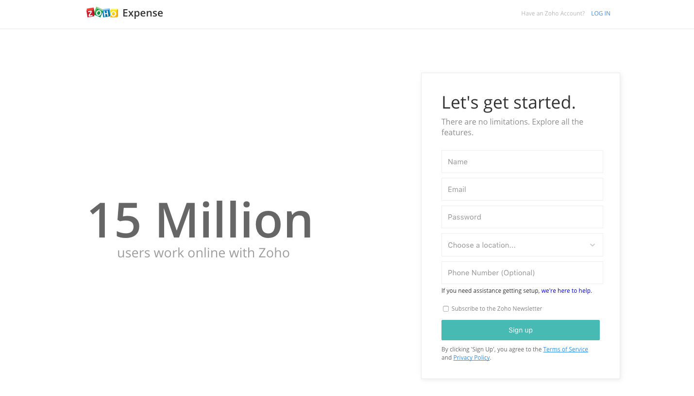 Getting Started with Zoho Expense
