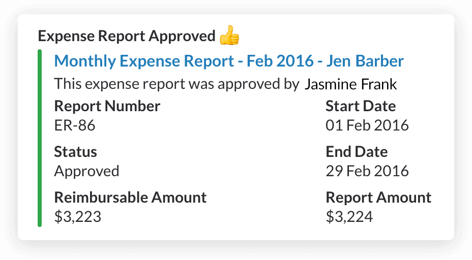 Expense reimbursements become quick and easy with Zoho Expense- Slack ...