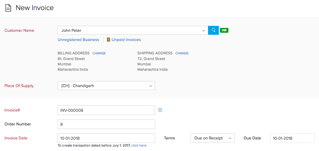 How do I create an invoice?