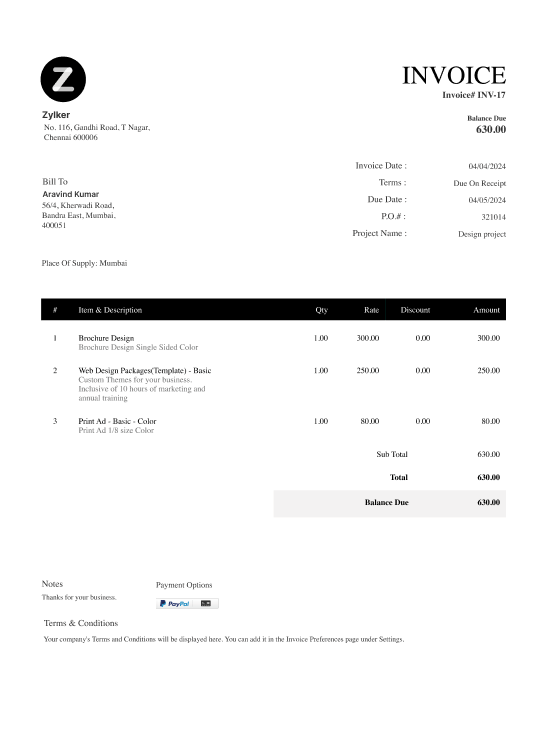 Free GST Invoice Software for Indian Business | Zoho Invoice