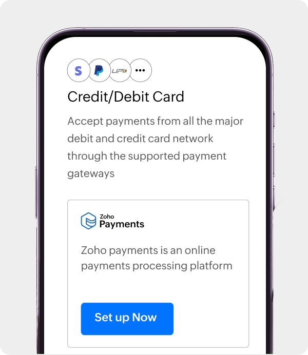 Easily Accept Invoice Payments Online with ease | Zoho Invoice