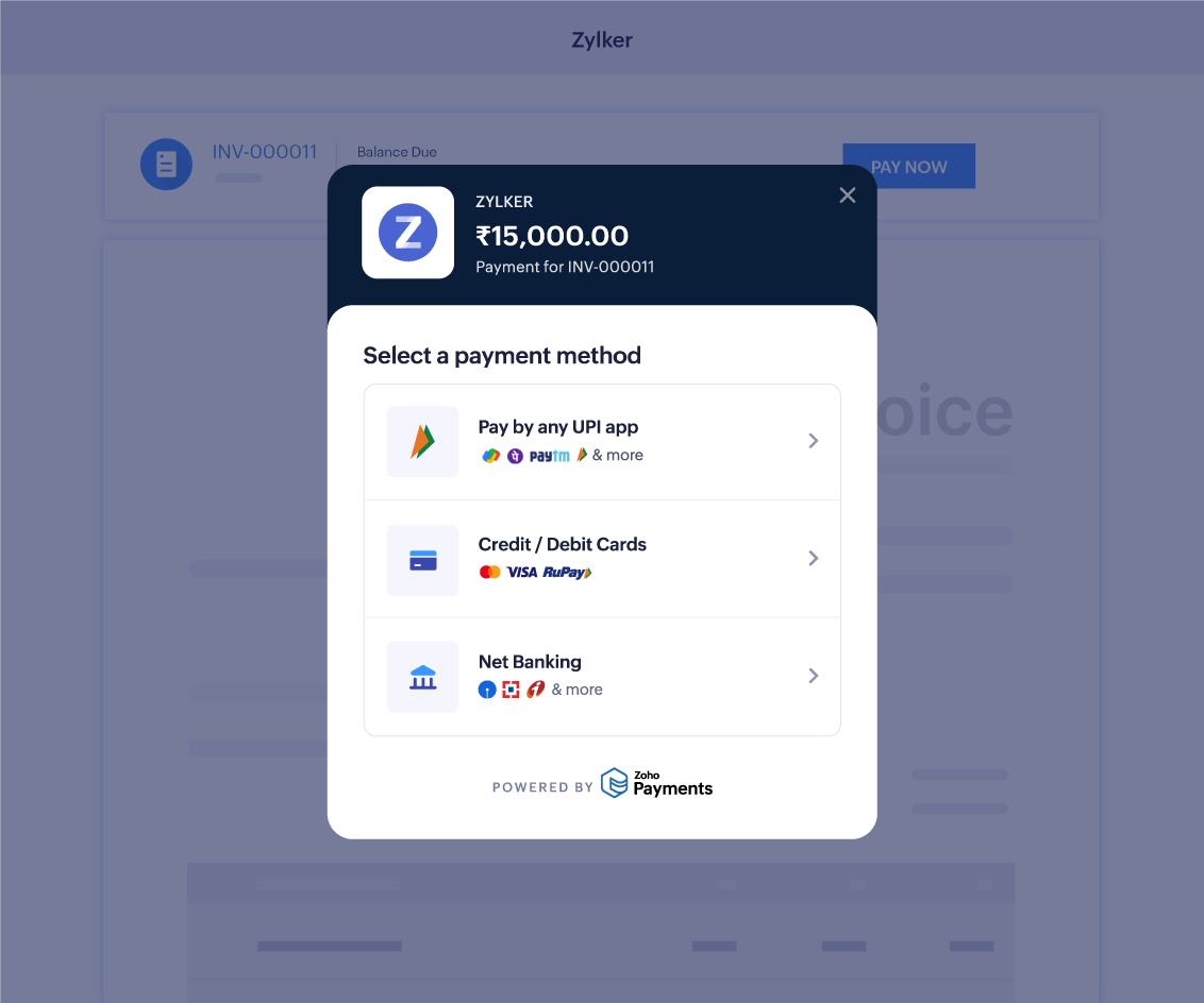 Accept Online Payments with Zoho Payments—Your Online Payment System