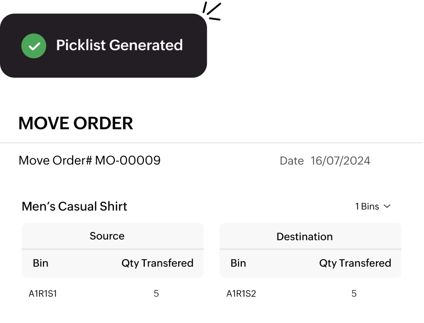 Warehouse bin locations | Zoho Inventory