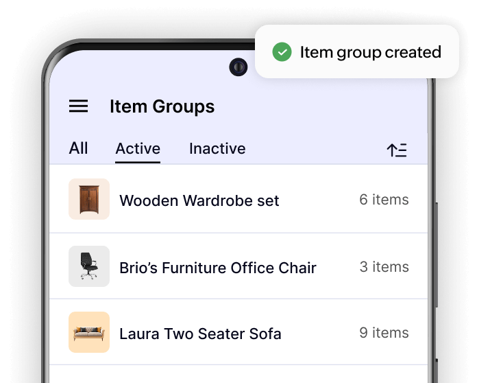 Item groups & composite items | Assemblies | Zoho Inventory