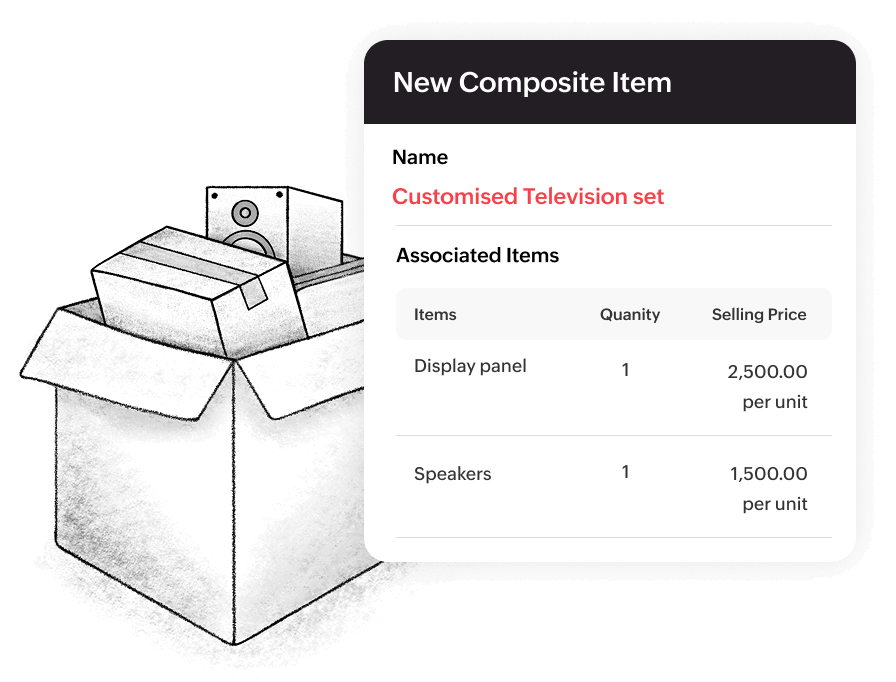 Item groups & composite items | Assemblies | Zoho Inventory