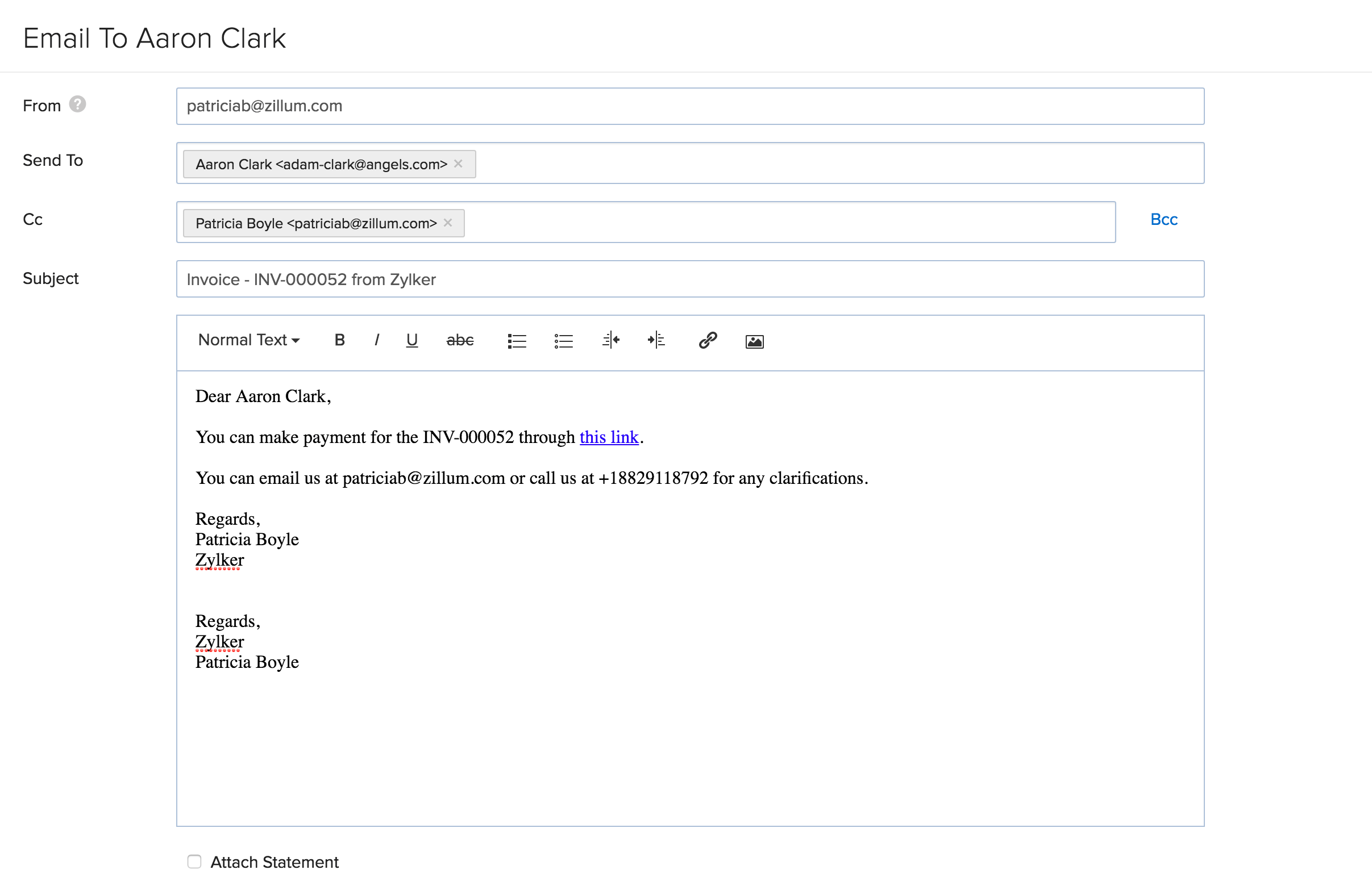 Sending Statement Of Account Letter Photos Cantik