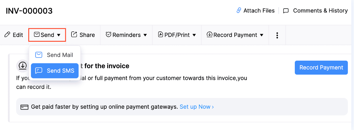 SMS Notifications | User Guide | Zoho Inventory SMS Notifications | User Guide | Zoho Inventory