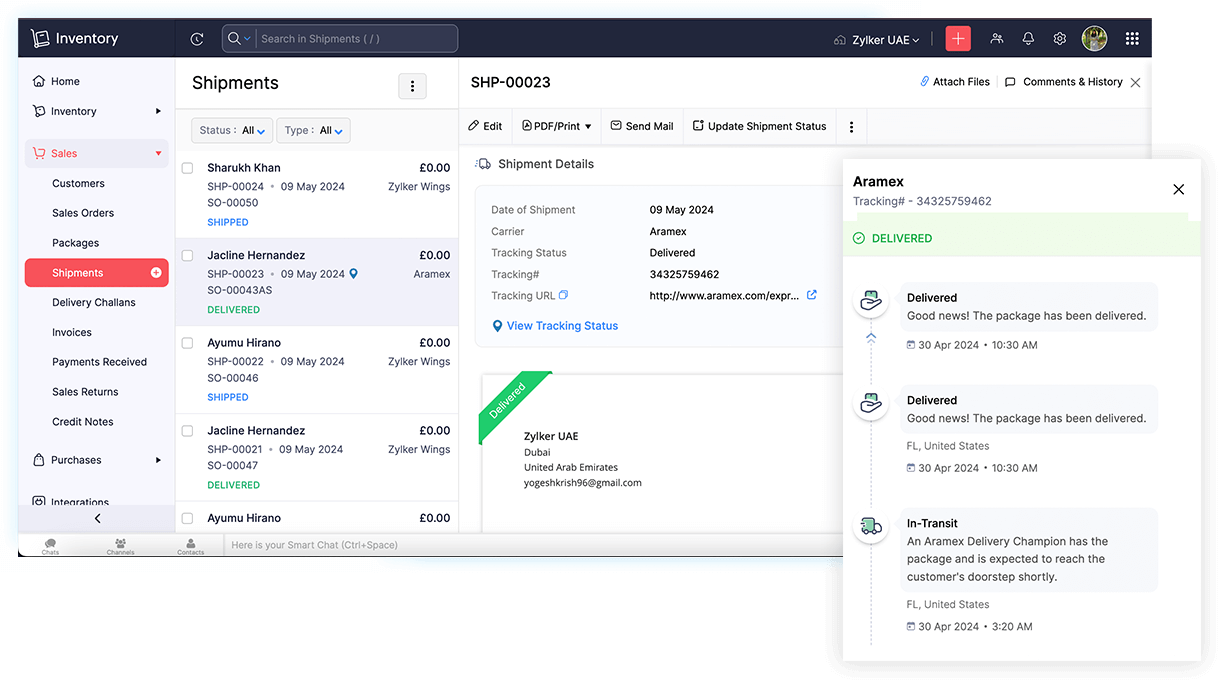 Inventory tracking system | Zoho Inventory