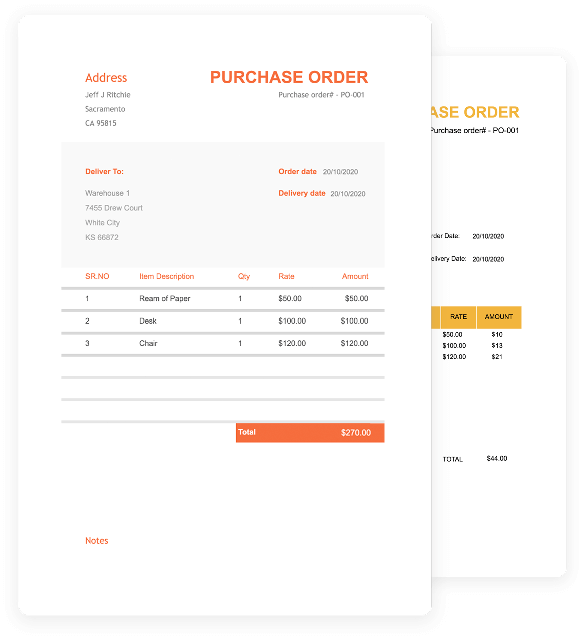 Free purchase order template | Zoho Inventory