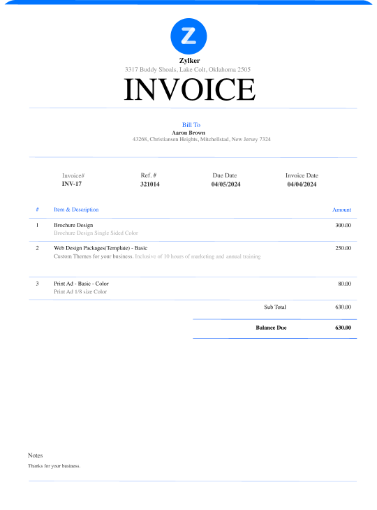Free Invoicing Software for Small Businesses | Zoho Invoice