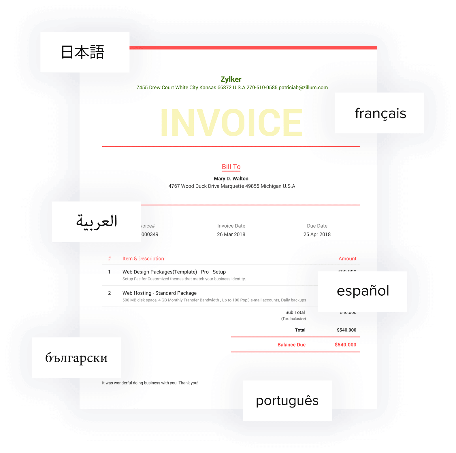 Invoice Template Free Invoice Templates Download Zoho Invoice