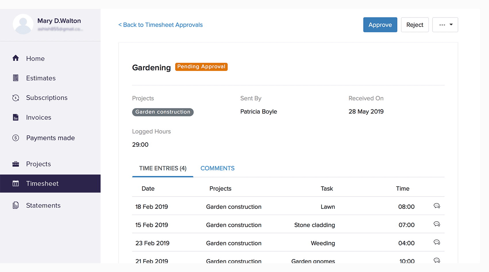 Time tracker | Track your work hours | Zoho Invoice