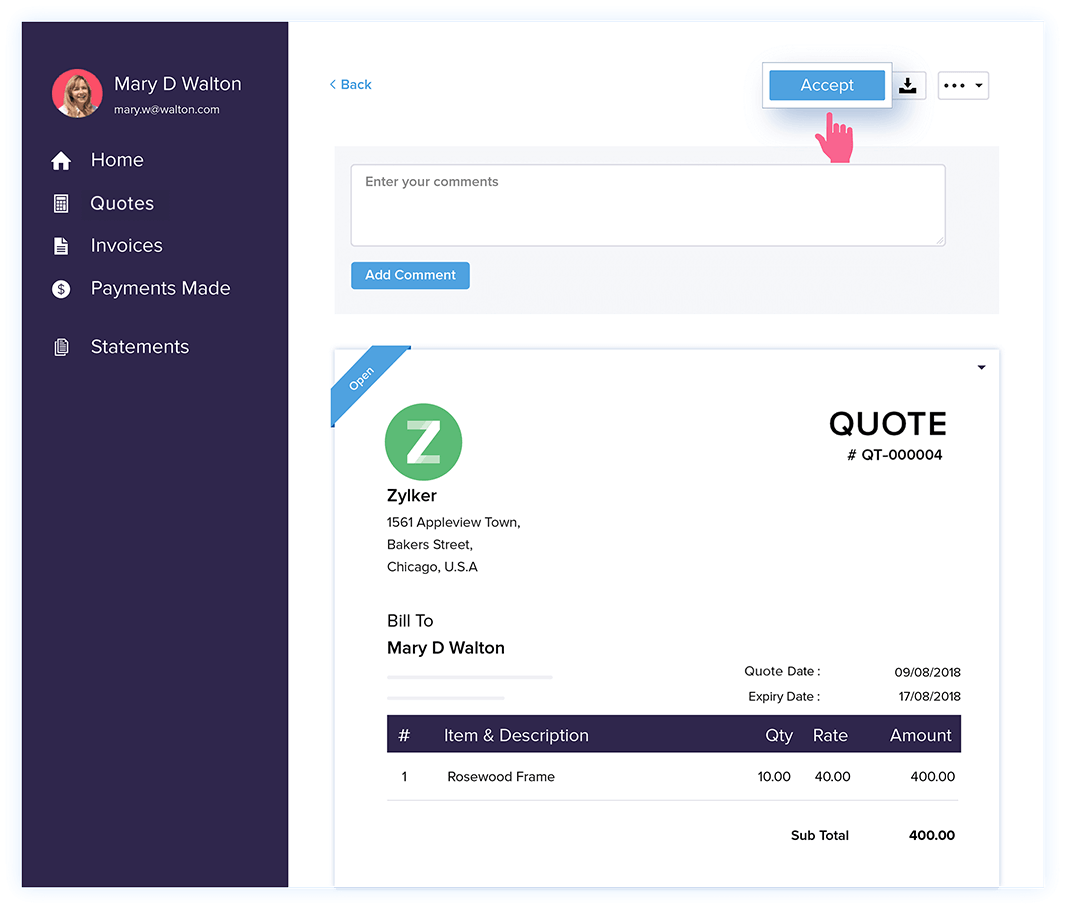 Quote & Invoice Software | Online Invoicing & Estimating App - Zoho Books
