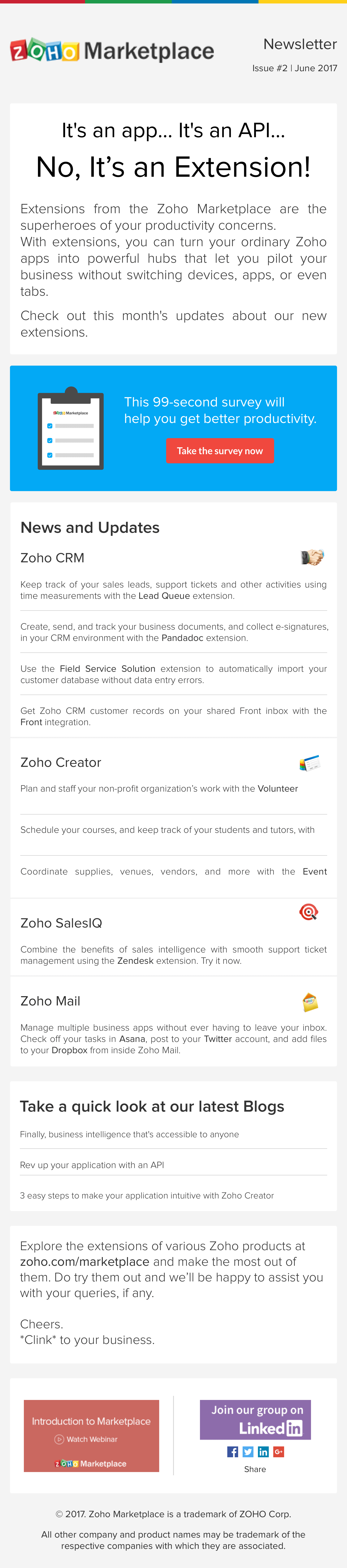 Zoho Marketplace Newsletters-A collection of updates and happenings ...