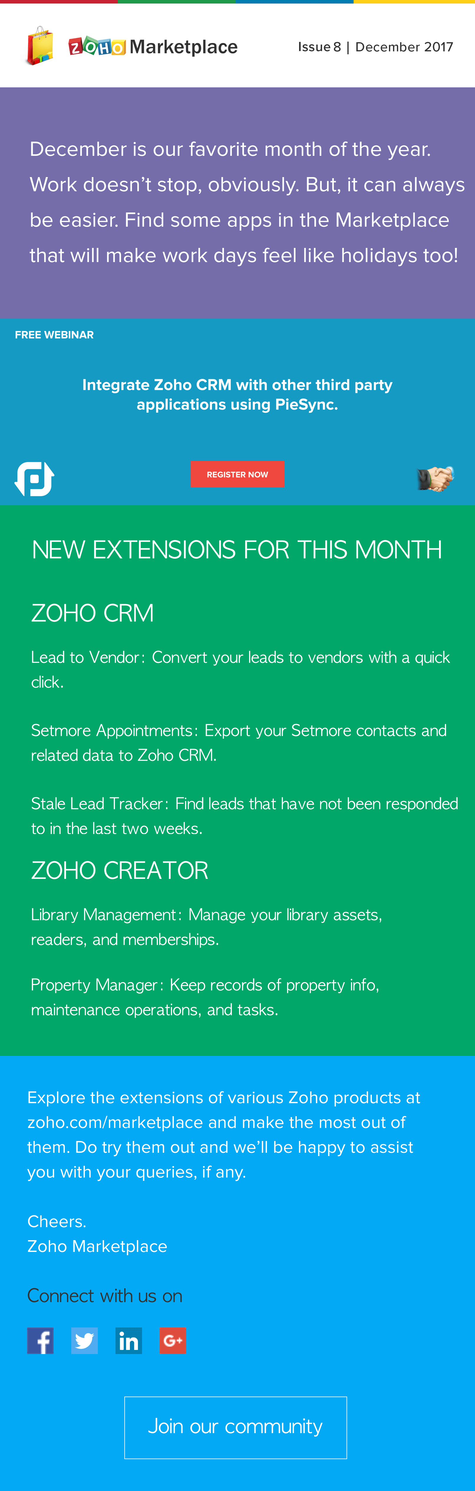 Zoho Marketplace Newsletters-A collection of updates and happenings ...