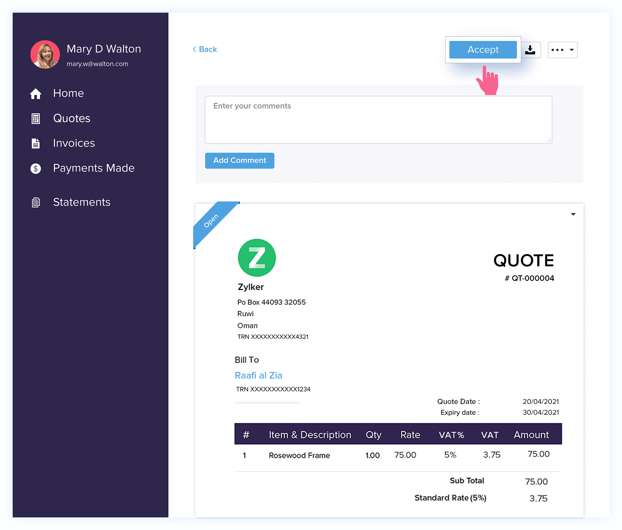 Quote & Invoice Software | Online Invoicing & Estimating App - Zoho Books
